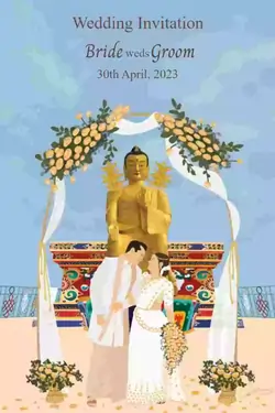 Buddhist Wedding Invitation Card | Celebrare