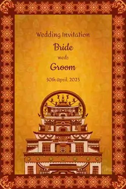 Buddhist Wedding Invitation Card | Celebrare